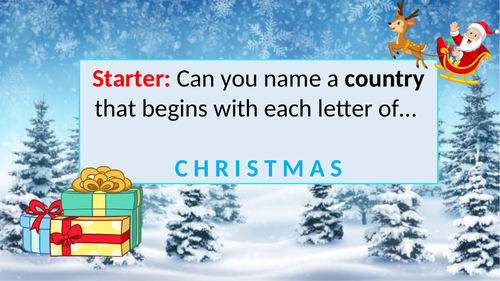 Geography Christmas mapping lesson! KS3 KS4 SEN Plan Santa´s journey ...