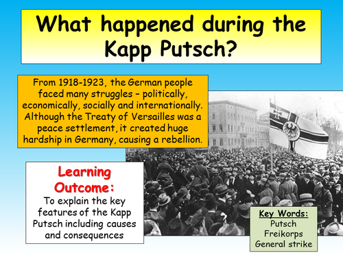 Kapp Putsch 1920 | Teaching Resources
