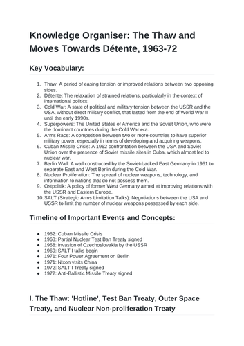 IGCSE History Superpower Relations Knowledge Organisers | Teaching ... IGCSE History Superpower Relations Knowledge Organisers | Teaching ...