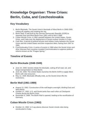 IGCSE History Superpower Relations Knowledge Organisers | Teaching ... IGCSE History Superpower Relations Knowledge Organisers | Teaching ...