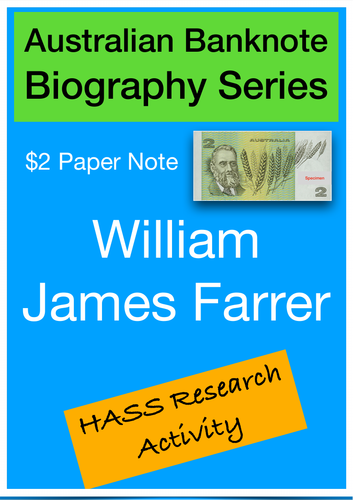 William Farrer - Australian Bank Note Biographies $2 Note | Teaching ...