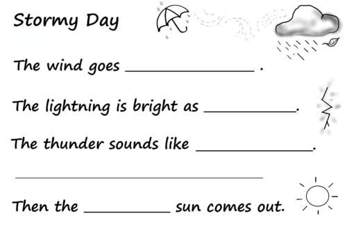 Stormy Day Poetry - 3 grades | Teaching Resources