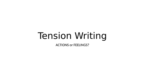 Short TENSION Writing set of lessons | Teaching Resources