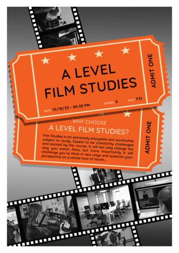 Why choose A Level Film Studies? Course Poster (A3) | Teaching Resources