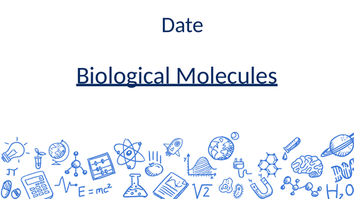 1.1 - Important Biological Molecules - AQA A-Level Biology | Teaching ...