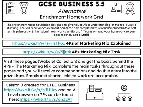 AQA GCSE Business Studies Homework | Teaching Resources