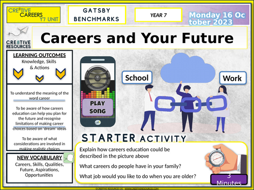 Year 7 Careers Unit - Career Planning | Teaching Resources