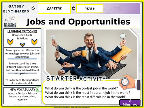 Year 9 Careers Unit - Jobs, Work & Business | Teaching Resources