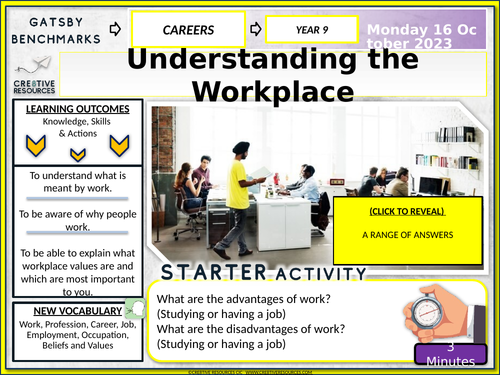 Year 9 Careers Unit - Jobs, Work & Business | Teaching Resources