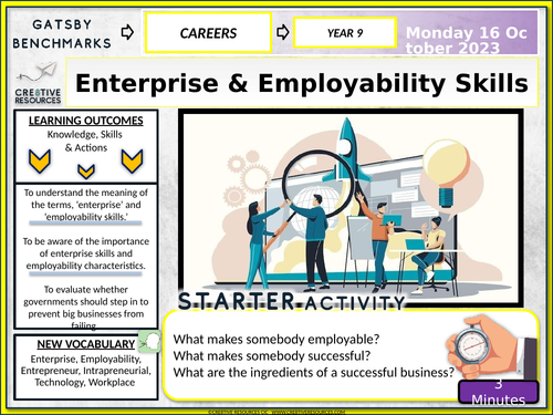 Year 9 Careers Unit - Jobs, Work & Business | Teaching Resources