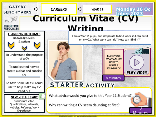 Year 11 Careers Unit - Future Beyond School | Teaching Resources