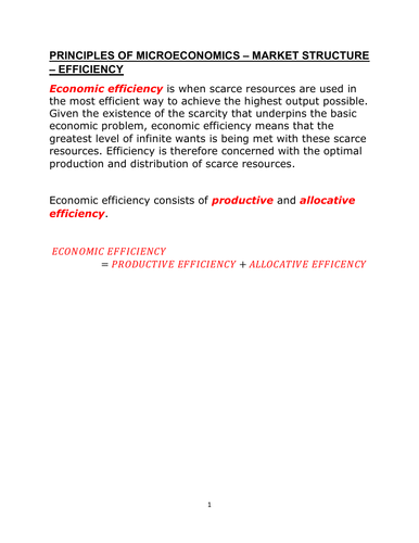 28. Efficiency | Teaching Resources