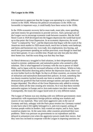 (I)GCSE - The League of Nations | Teaching Resources