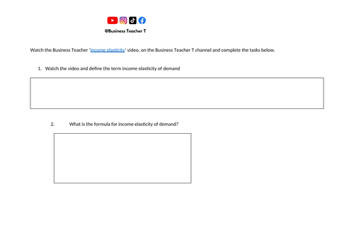 Income Elasticity of Demand - YED | Teaching Resources