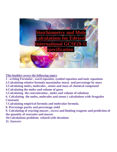 Stoichiometry and mole calculation for Edexcel International GCSE ...