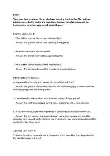 Respecting Personal Space (social story) PDF, PowerPoint and ...