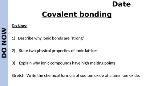 Covalent bonding | Teaching Resources
