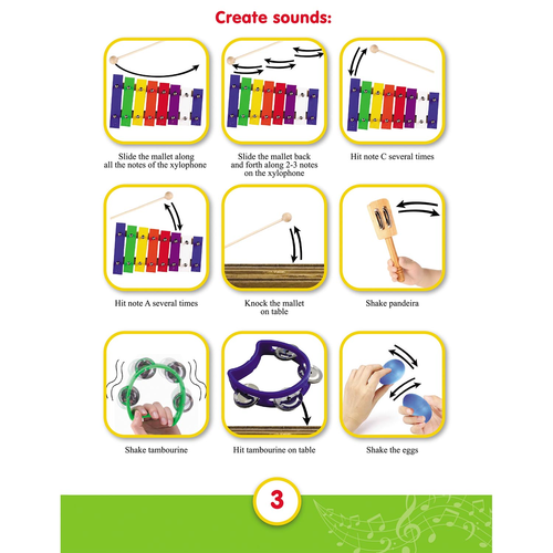 Percussion Games for Kids: Fairy Tale with Musical Score. Rhythmic ...