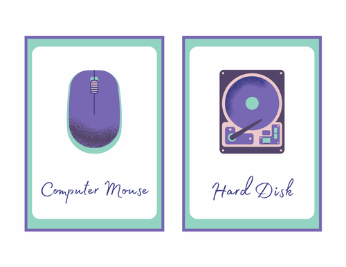 Computer Technology Flash Cards Computer Science Parts x18 Printable ...