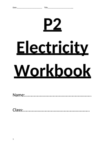 AQA P2 workbook and worksheets and end of unit test | Teaching Resources