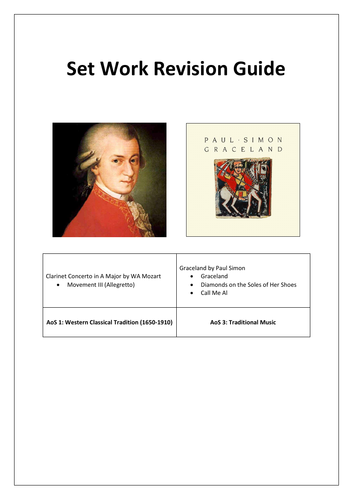 AQA GCSE Set Work Revision Guide (AoS 1 and 3) | Teaching Resources