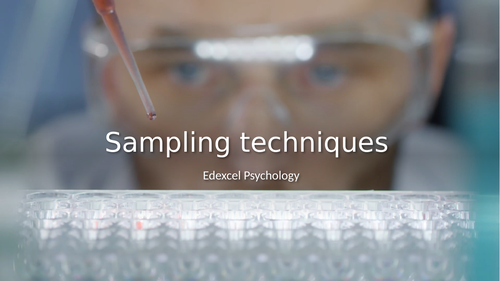 Sampling in research | Teaching Resources