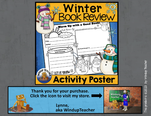 Winter Book Review Poster - Warm Up with a Good Book! Snowman ...