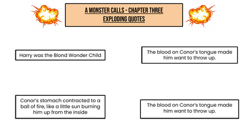 A Monster Calls - Exploding Quotes | Teaching Resources