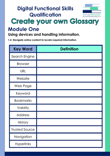 Digital Functional Skills - Module 1 - Using Devices & Handling Information - 1.4 -Navigate ...