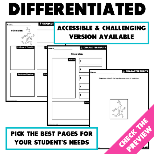 Stick Man Activities - Reading Comprehension - Literacy Skills ...