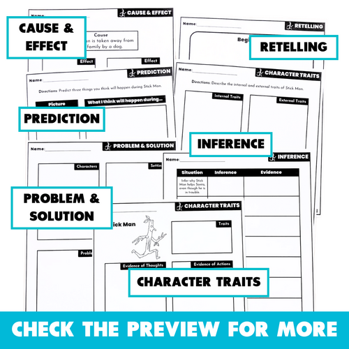 Stick Man Activities - Reading Comprehension - Literacy Skills ...