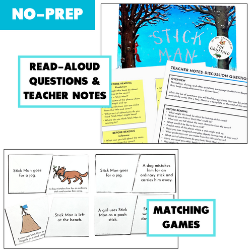 Stick Man Activities - Reading Comprehension - Literacy Skills ...