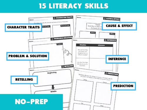Stick Man Activities - Reading Comprehension - Literacy Skills ...