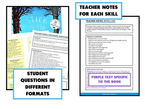 Stick Man Activities - Reading Comprehension - Literacy Skills ...