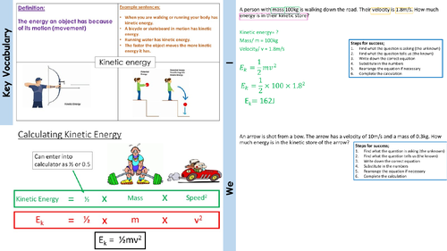 Kinetic energy (including calculations) | Teaching Resources