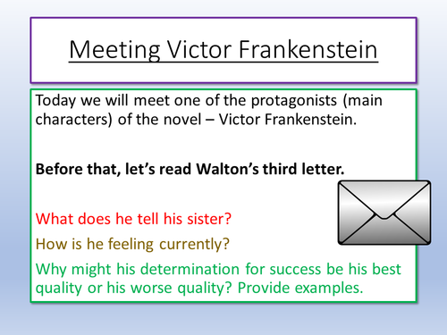 Frankenstein Meeting Victor | Teaching Resources