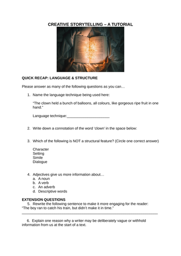 Creative writing (horror-themed) | Teaching Resources