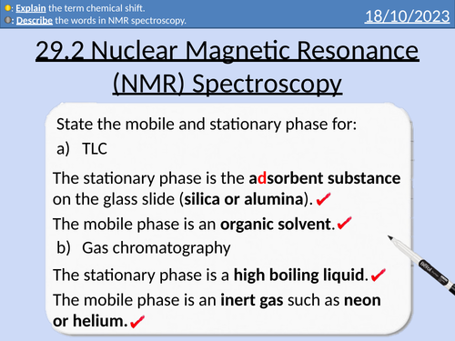 OCR A level Chemistry: Chromatography and Spectroscopy | Teaching Resources