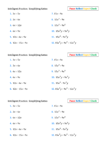 Simplify Ratio | Teaching Resources