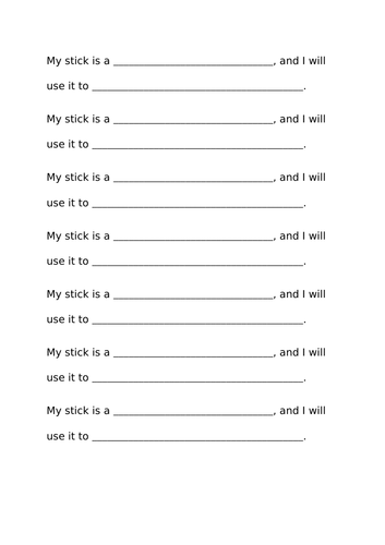 Stanley's stick notebook and other resources | Teaching Resources