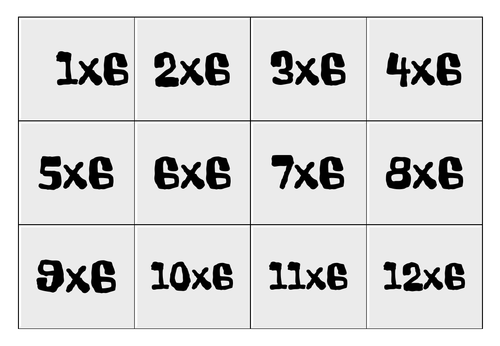 Times Tables Practice Cards | Teaching Resources