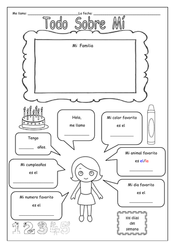 SPANISH - ALL ABOUT ME - TODO SOBRE MÍ | Teaching Resources