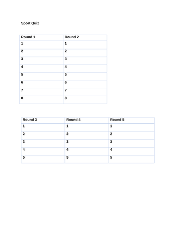 ESL Sports Quiz | Teaching Resources
