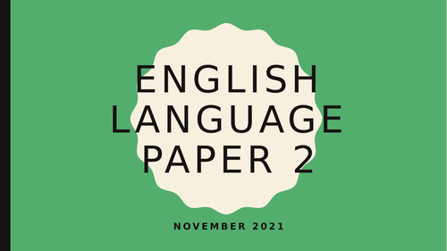 AQA English Language Paper 2 walkthrough (Nov. 2021) | Teaching Resources