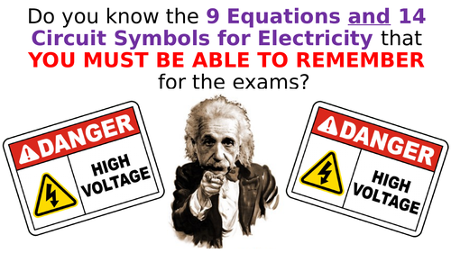 Practice remembering the Electricity Equations and Circuit Symbols ...