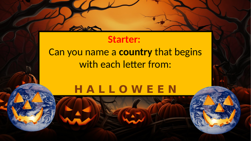 Geography Halloween mapping lesson! KS3 or KS4! Trick or Treat ...