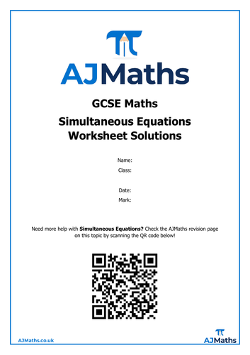 GCSE Maths | Simultaneous Equations | Edexcel Foundation | Teaching ... GCSE Maths | Simultaneous Equations | Edexcel Foundation | Teaching ...