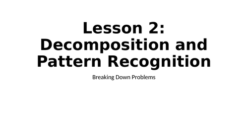 2. Key Stage 3 Computational Thinking (years 7-8) Lesson 2 | Teaching ...