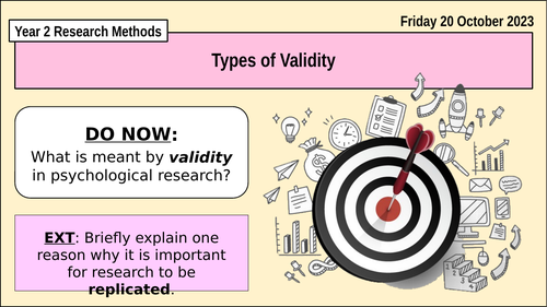 A-Level Psychology - TYPES OF VALIDITY [Year 2 Research Methods ...