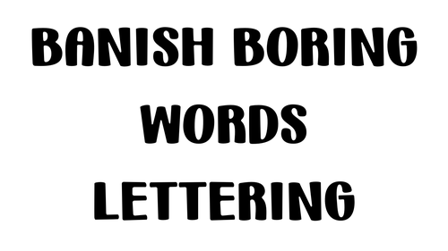 Vocabulary Display - BANISH BORING WORDS | Teaching Resources